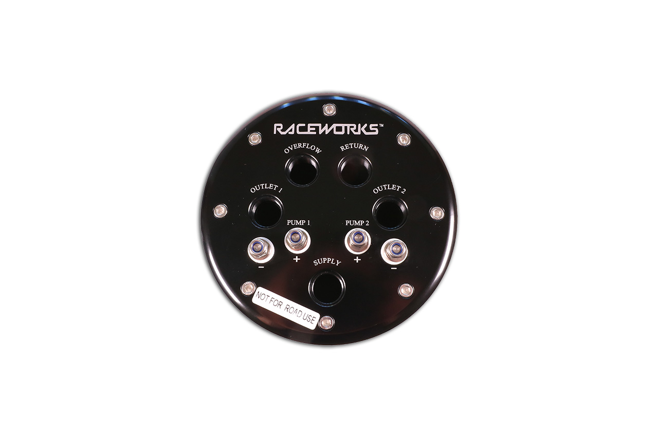 Raceworks Twin Pump Surge Tank 2.8L Kit With Walbro 255 Fuel Pumps – T ...