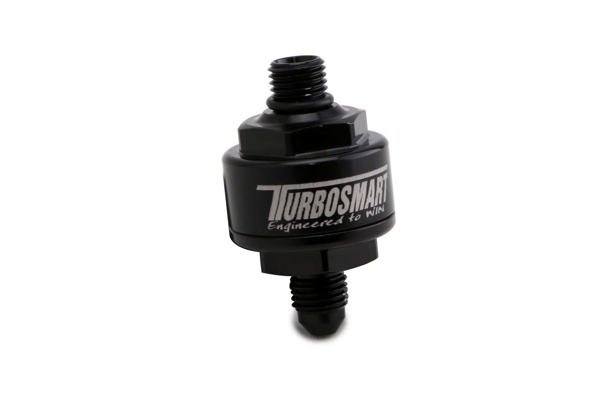 Turbosmart Billet Turbo Oil Feed Filter 44um AN-4 to AN-4 ORB – Black ...
