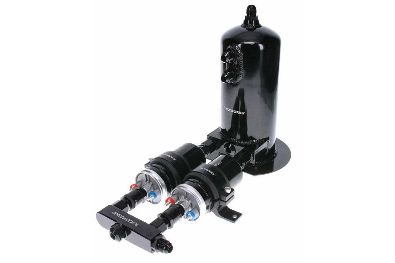 Raceworks 2.5L Surge Tank AN-8 Single/Dual Outlet – Black – T.I ...