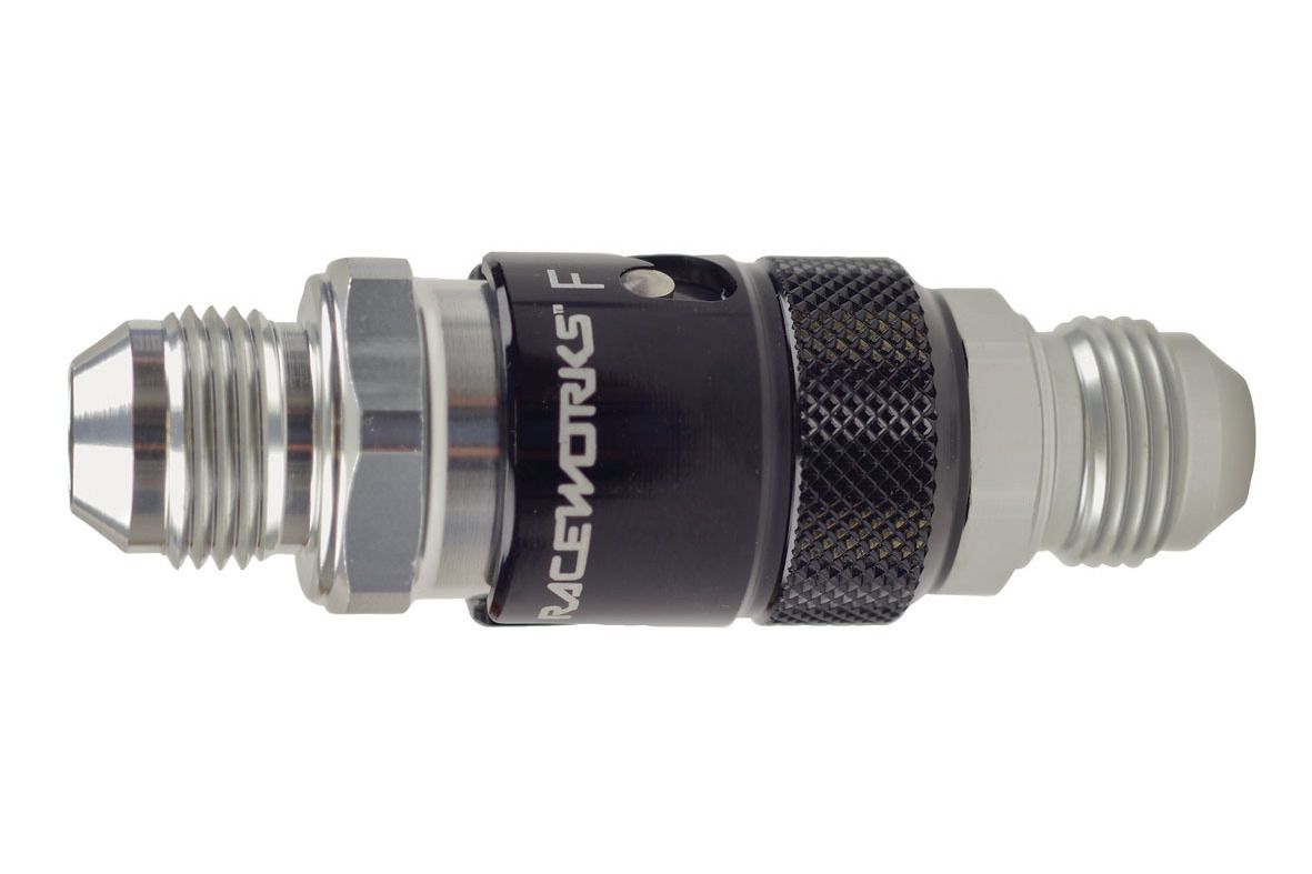 Raceworks AN-6 Aluminium Dry Break Quick Release Fitting with AN-8 body ...