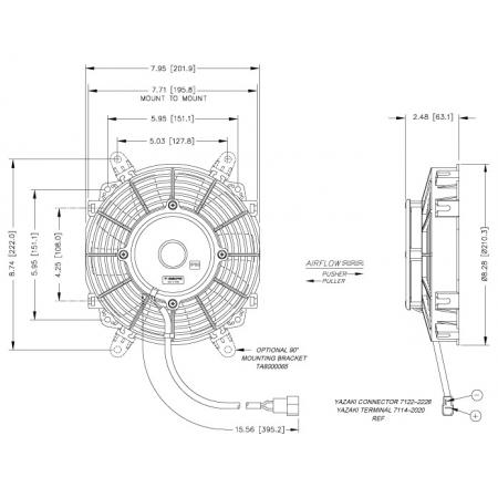 Maradyne 8″ Thermo Fan Champion Series 12v – 130w – T.I. Performance