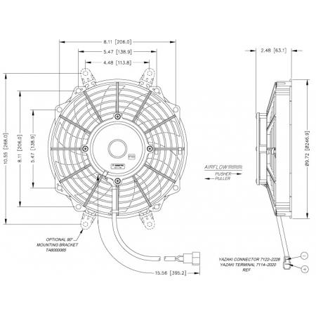 Maradyne 9″ Thermo Fan Champion Series 12v – 130w – T.I. Performance