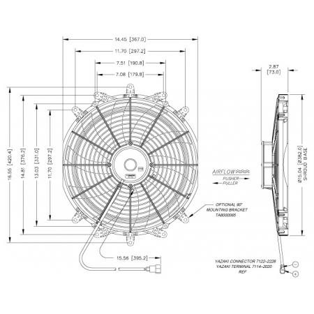 Maradyne 14″ Thermo Fan Champion Series 12v – 160w – T.I. Performance