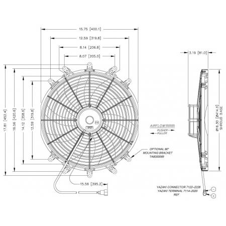 Maradyne 16″ Thermo Fan Champion Series 12v – 225w – T.I. Performance