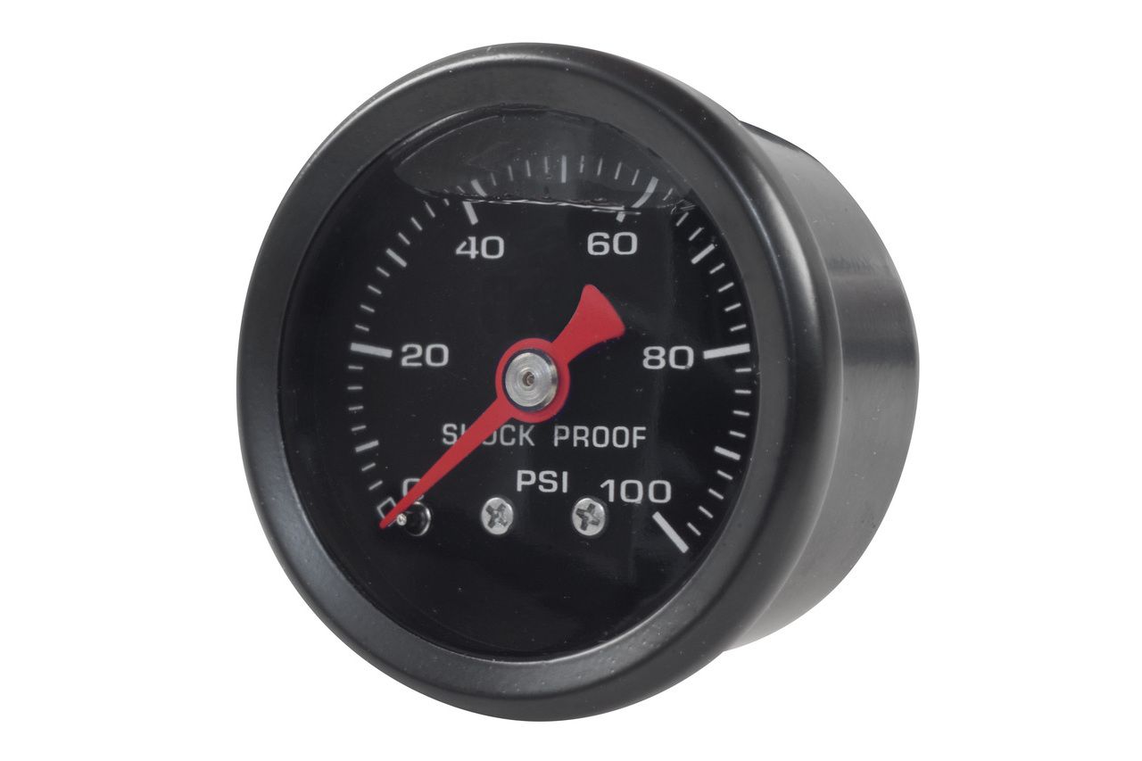 Raceworks Fuel Pressure Gauge 0-100psi Liquid Filled 1/8″ NPT – T.I. Performance