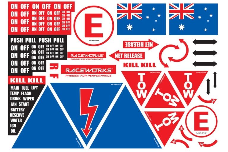 Raceworks CAMS Approved Sticker / Racing Decal Sheet – T.I. Performance