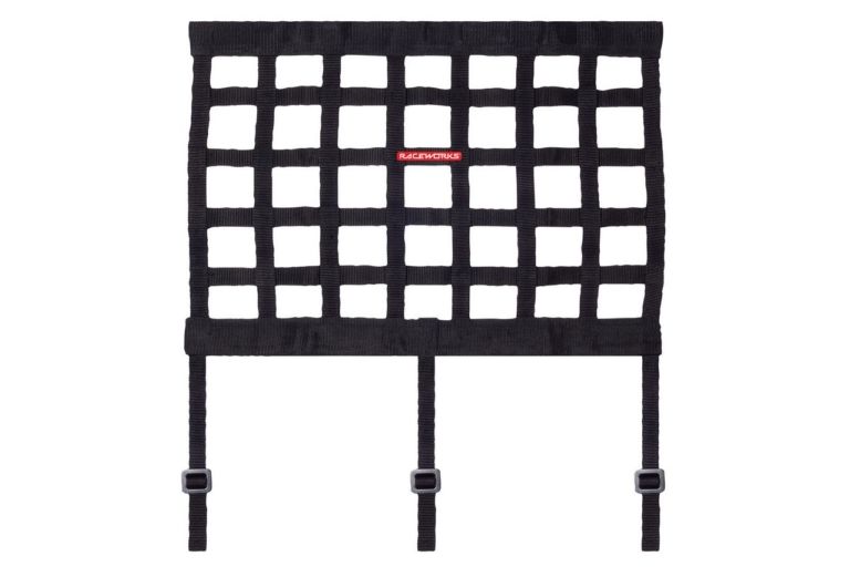 Raceworks Black Window Net With Straps SFI Approved – T.I. Performance