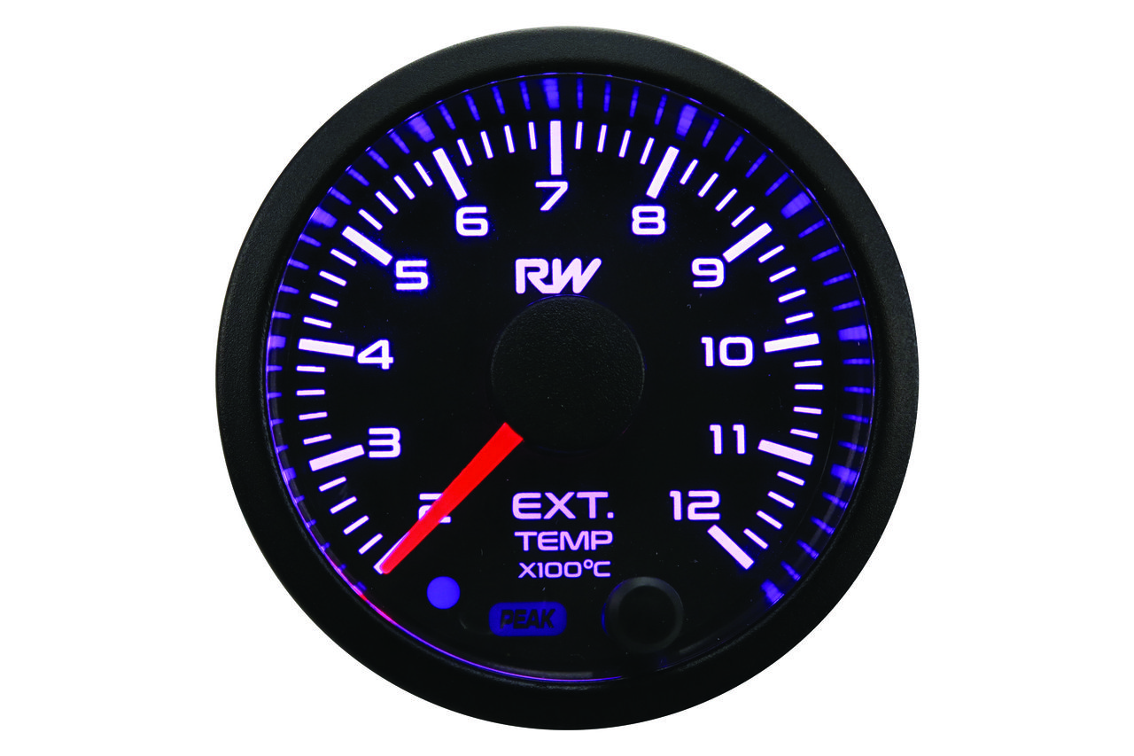 Raceworks 52mm Electronic 200-1200deg Diesel EGT Gauge Kit / Pyrometer ...