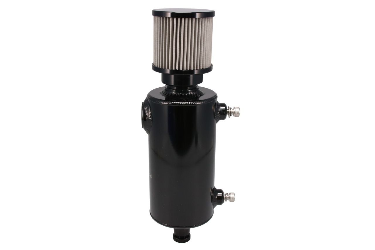 Raceworks Round Catch Can AN-12 External Breather 1L – Black – T.I ...
