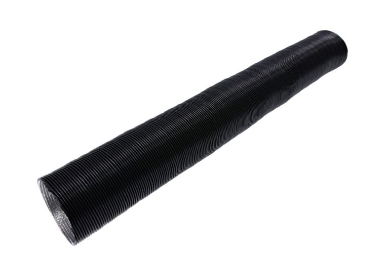 Black 40mm Metallic Air Duct Tubing – 1000mm – T.I. Performance