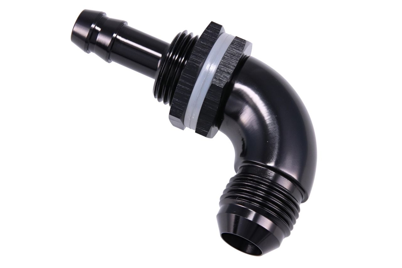 Raceworks AN-8 to 3/8″ Barb 90 Degree Bulkhead Kit – T.I. Performance