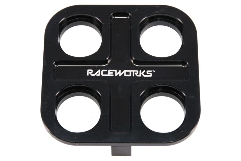 Raceworks 4-Way Square Bulkhead Flange Plate – T.I. Performance