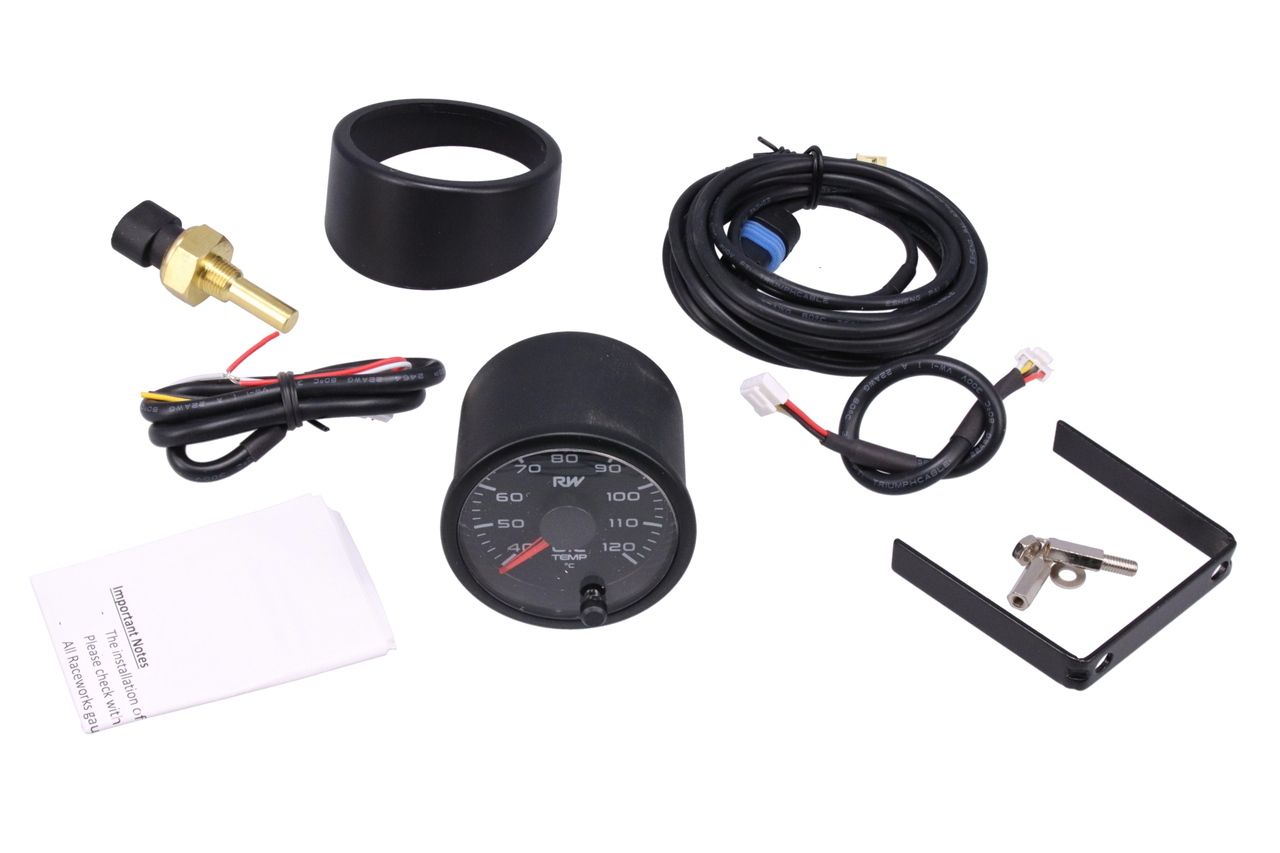 Raceworks 52mm Electronic Oil Temperature Gauge Kit (40-120degC) – T.I ...