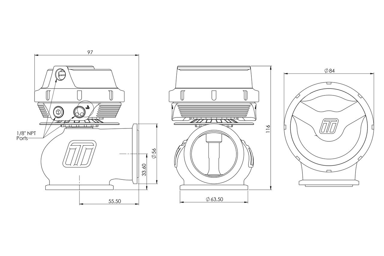 Turbosmart WG45 GenV Hypergate 45 14psi External Wastegate – Purple – T ...