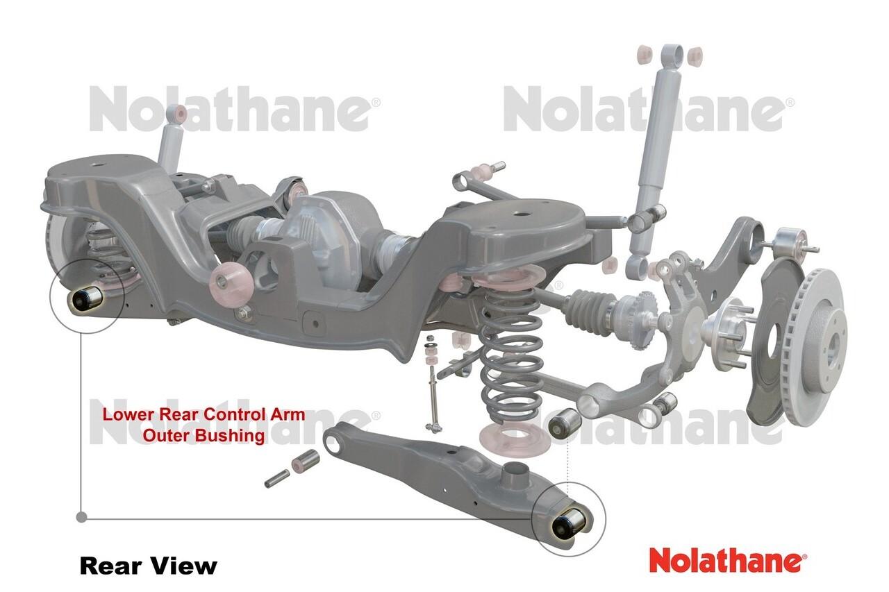 Nolathane Rear Control Arm Lower Outer Bushing Spherical Rose Joint ...