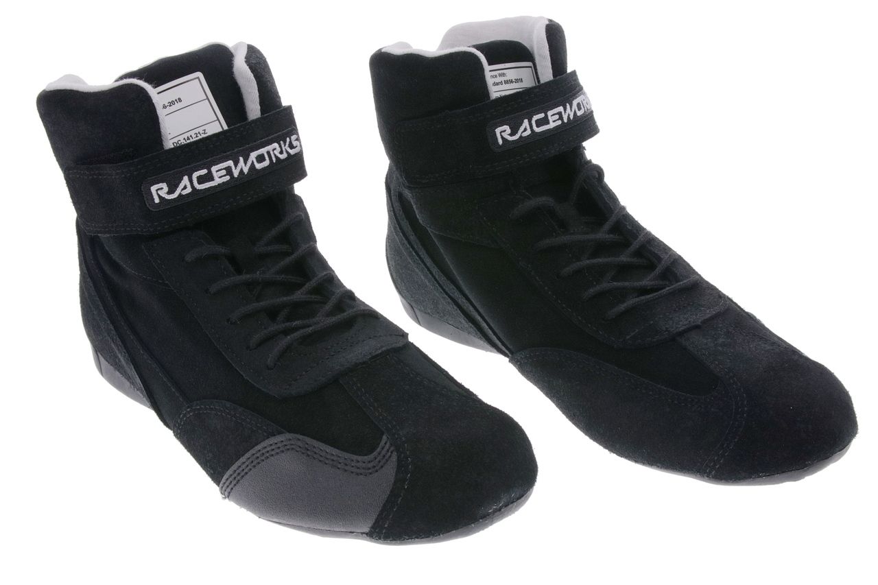 Raceworks Black Race Boots – Size 8.5 – T.I. Performance
