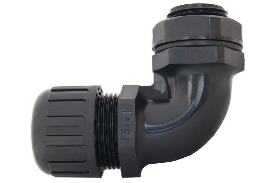 JAS 12mm Convoluted Non Split Tubing Cable Gland 90 Degree – T.I ...